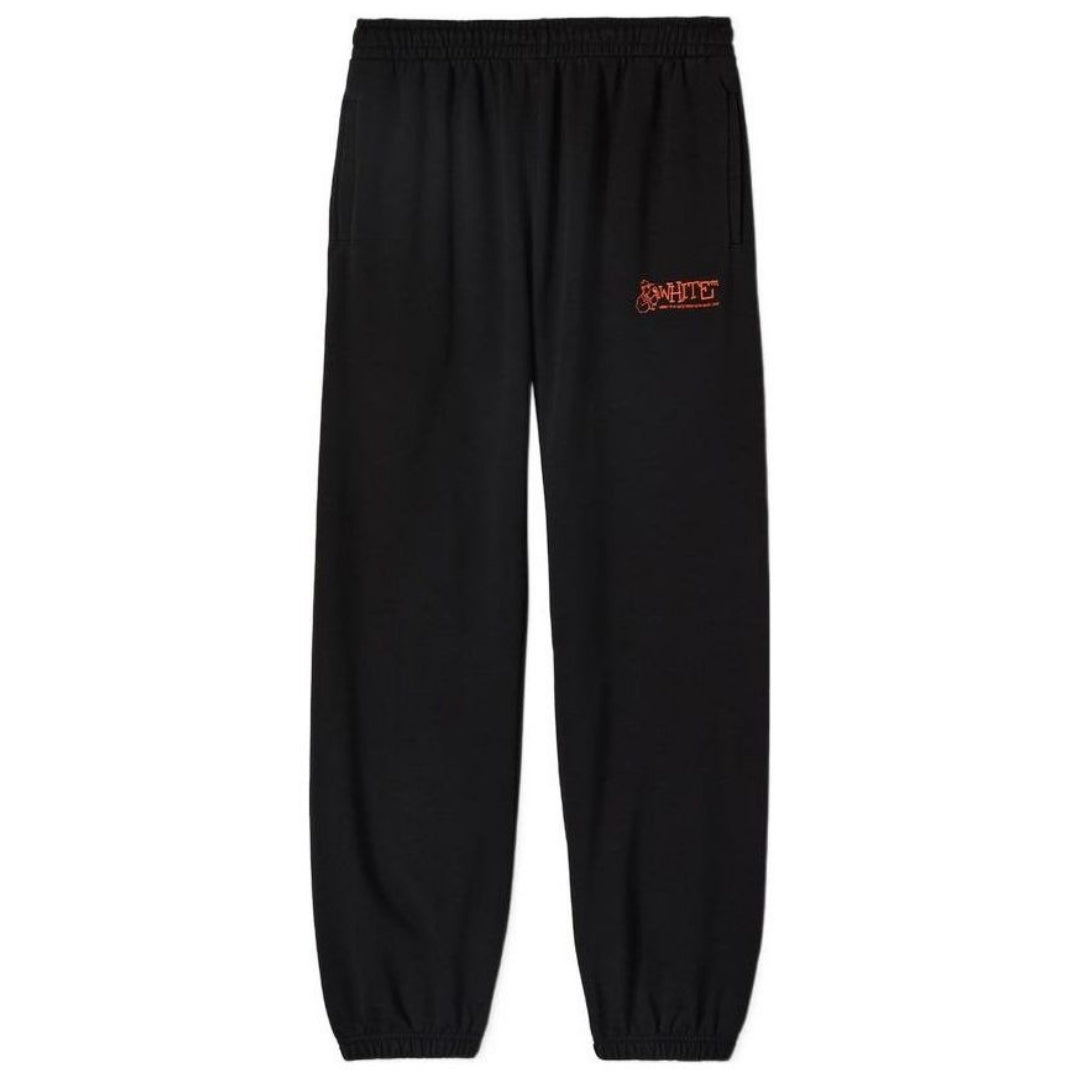 Off White Graffiti Arrow Crew Design Slim Cuffed Black Sweatpants ...